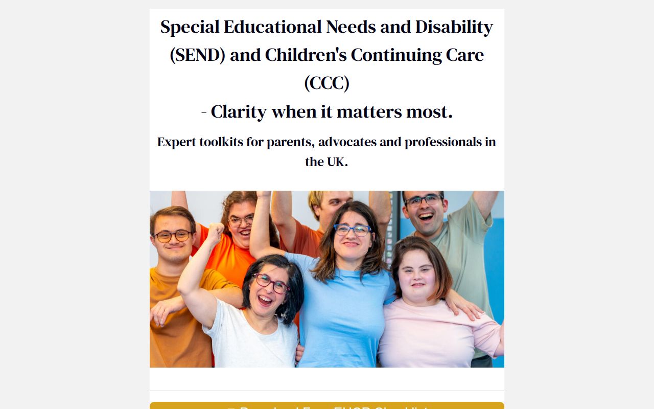 SEND Clarity Hub | UK SEND, EHCP & Children's Continuing Care Toolkits